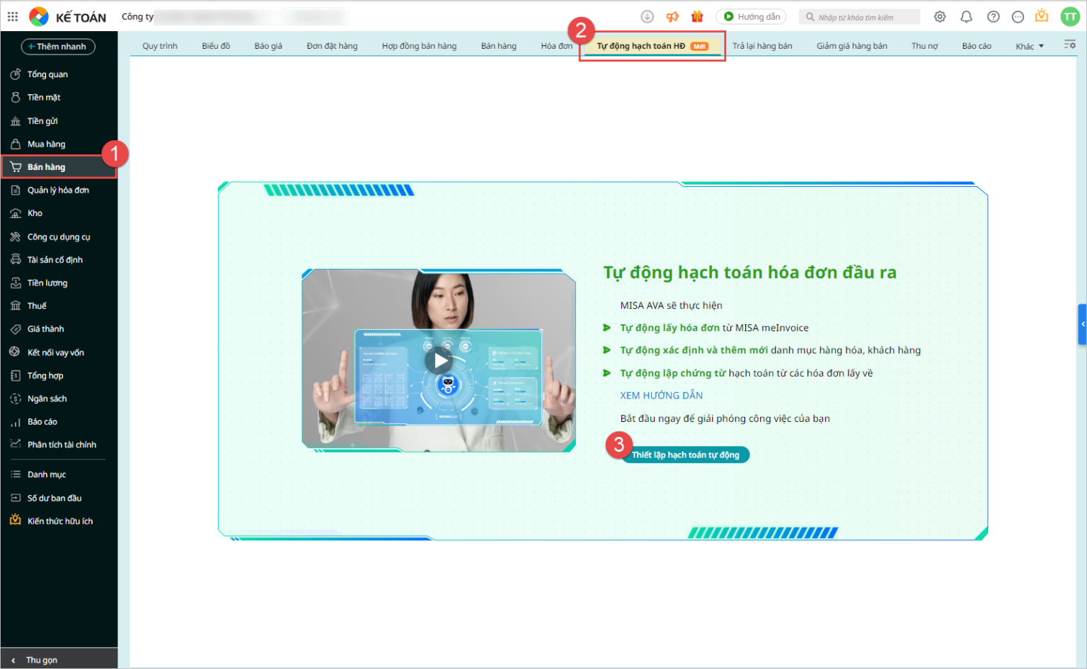Tự động hạch toán từ hóa đơn đầu ra MISA meInvoice – Xử lý hóa đơn ...