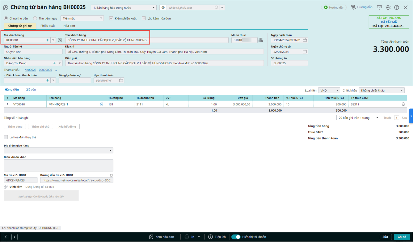 Tự động hạch toán từ hóa đơn đầu ra MISA meInvoice – Xử lý hóa đơn ...